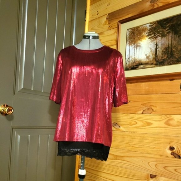 Tops | Metallic Blouse | Poshmark